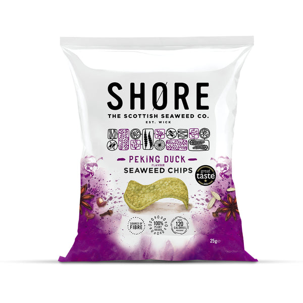 Shore Seaweed Chips - Peking Duck 25g, Pack of 8 – Free From Direct