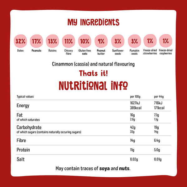 NAKD Fruit and Fibre - Strawberry & Raspberry – Free From Direct
