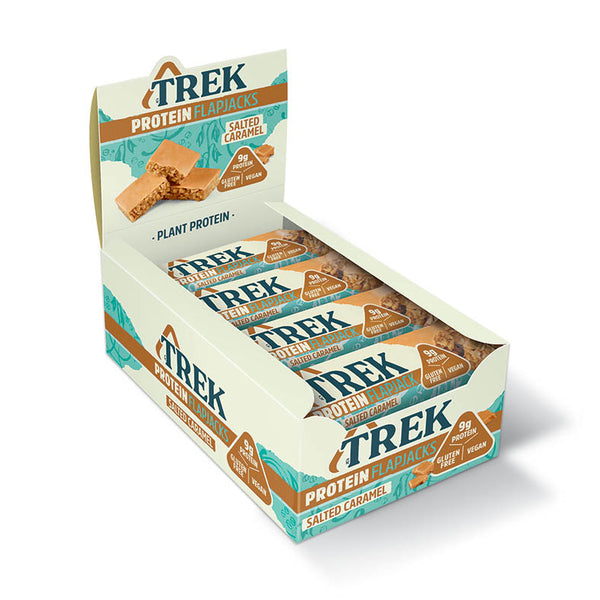 Trek Salted Caramel Flavour Topped Protein Flapjack – Free From Direct